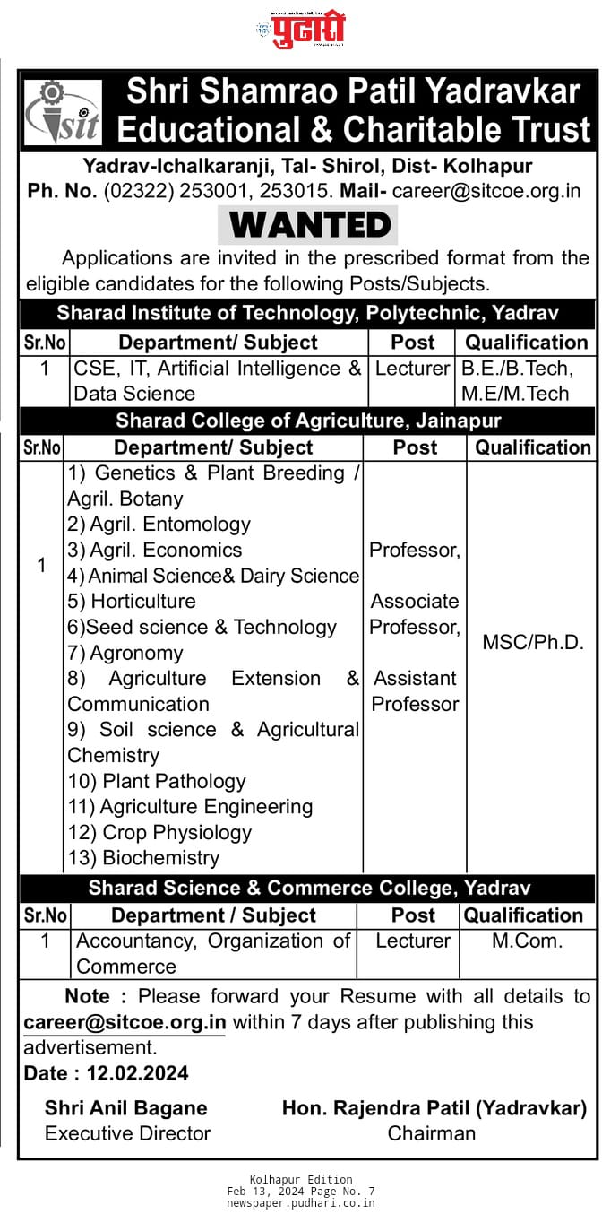 SITCOE Engineering College, Ichalkaranji